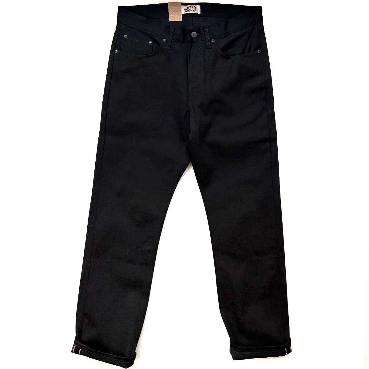 Naked & Famous Denim Solid Black Selvedge - True Guy Jeans – The Thirty ...