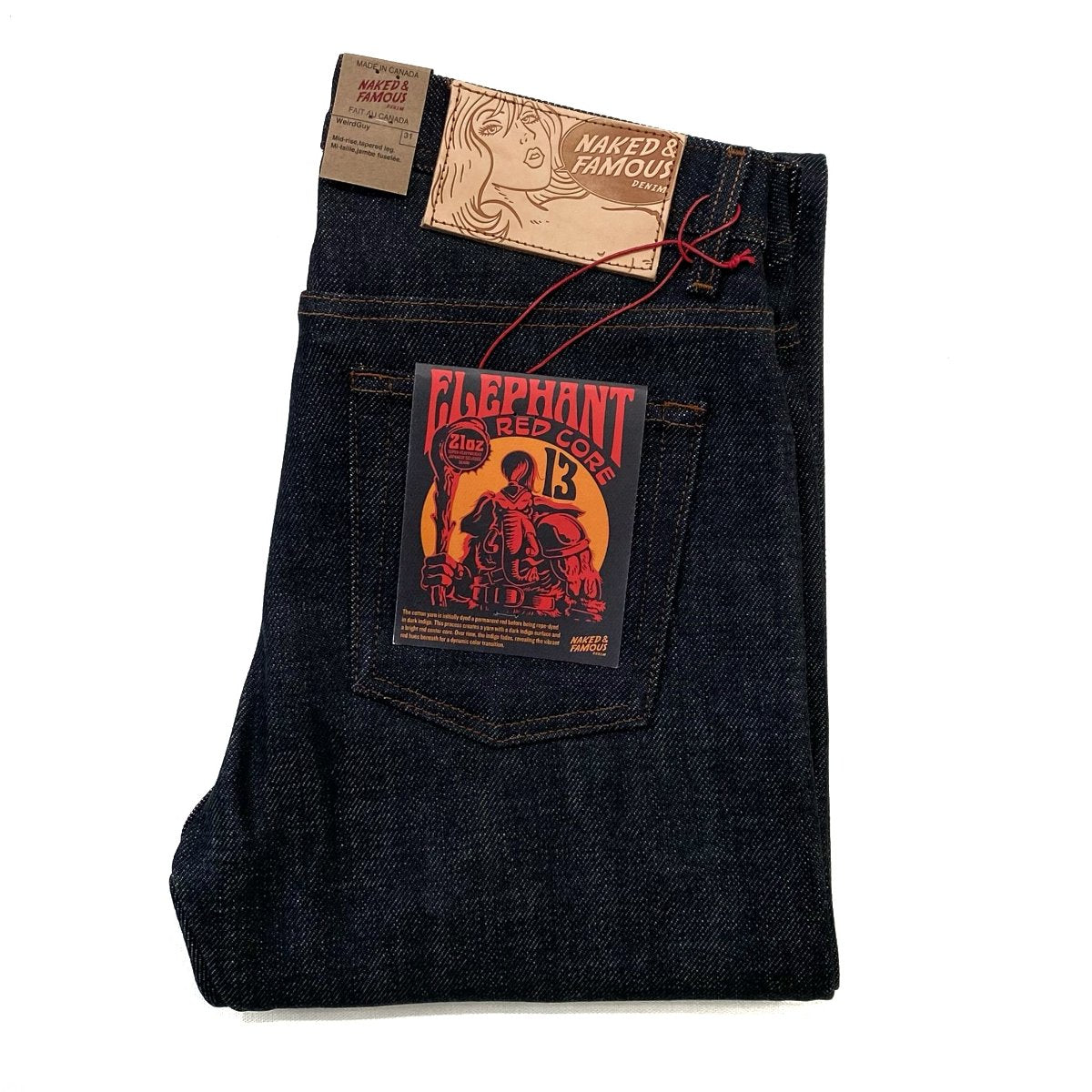 Naked & Famous Denim Elephant 13 Red Core Selvedge - Weird Guy Jeans ...